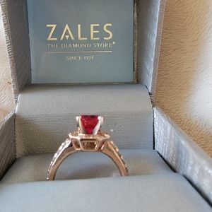 Zales | Jewelry | Zales 4k Engagement Ring Ruby And Diamond With ...